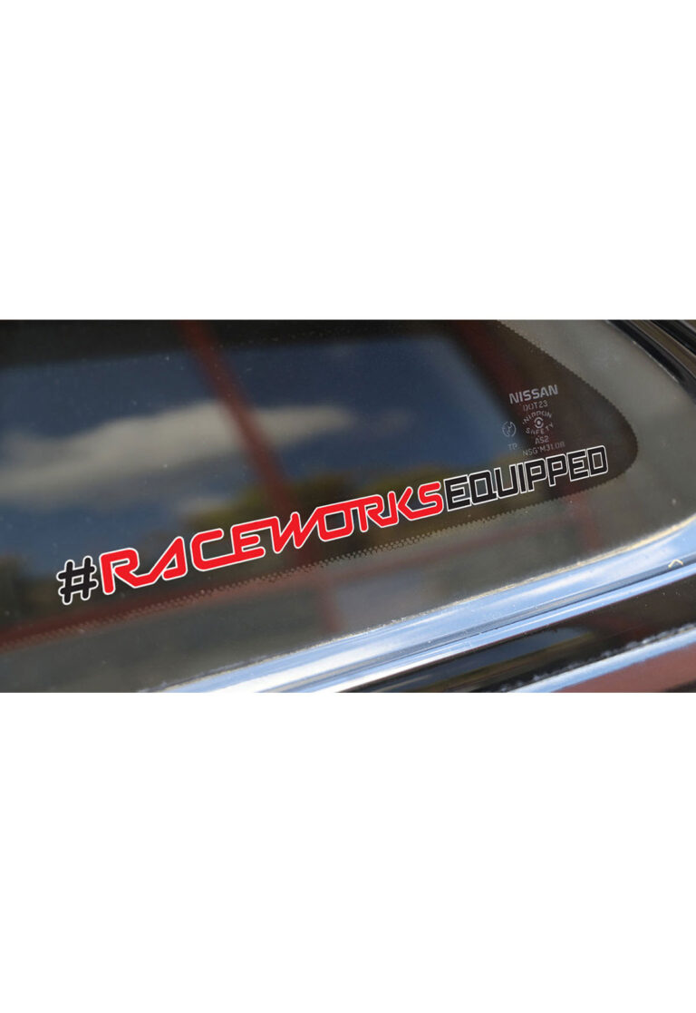 Sticker - # RACEWORKS EQUIPPED - Raceworks